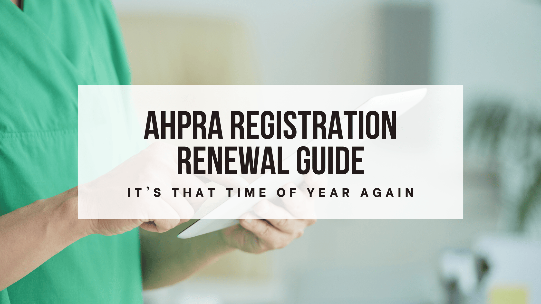 How to Renew AHPRA Registration 2024